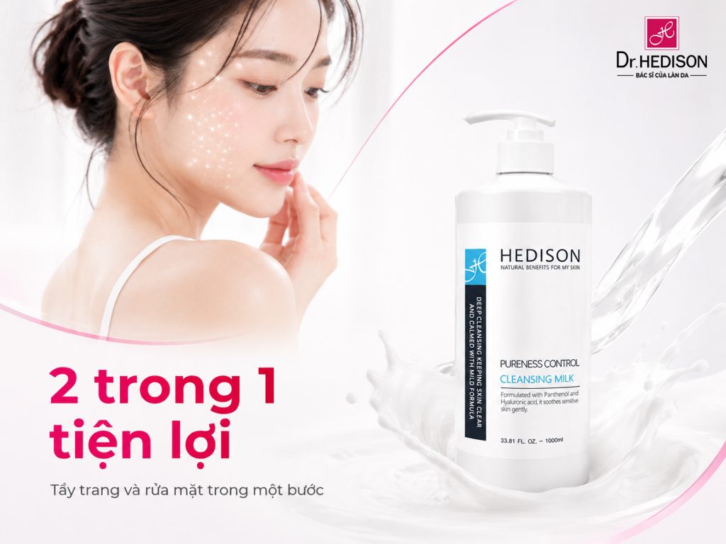 Sữa Rửa Mặt Tẩy Trang Dr.HEDISON Pureness Control Cleansing Milk ...